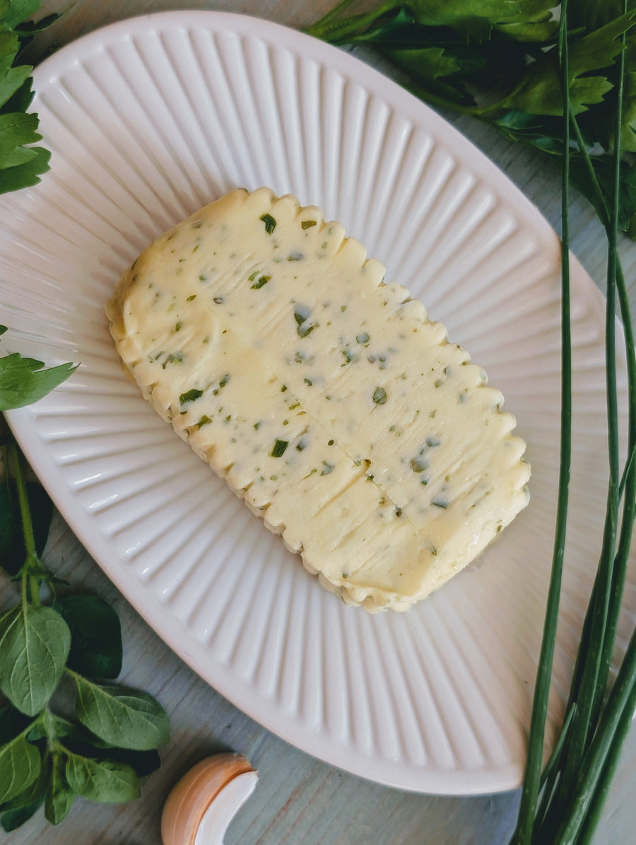 Slow-Churned French Butter (Garlic & Herbs) | Wildgrain by Wildgrain